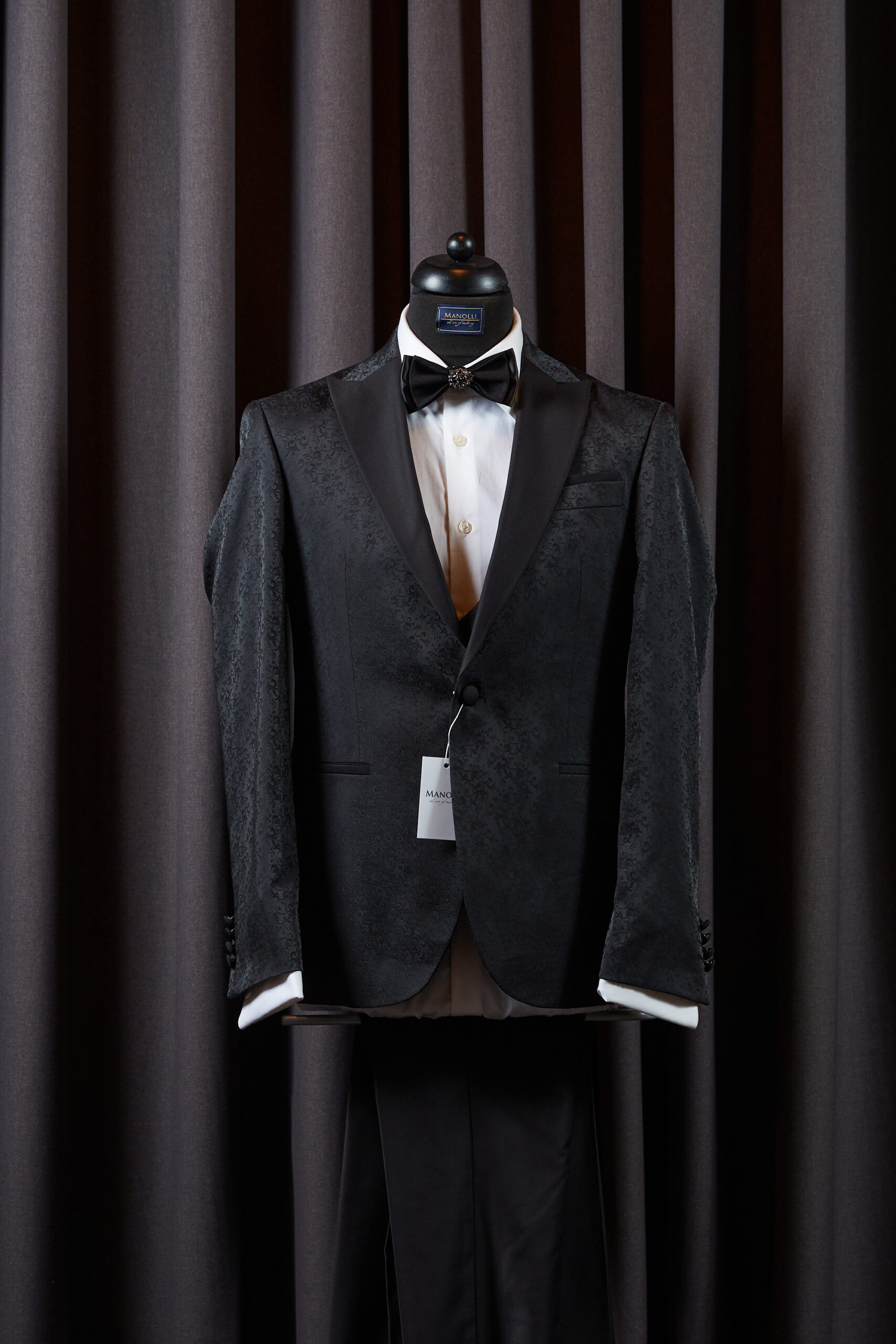 Costum Ceremonie Negru Cu Imprimeu - Manolli Tailoring